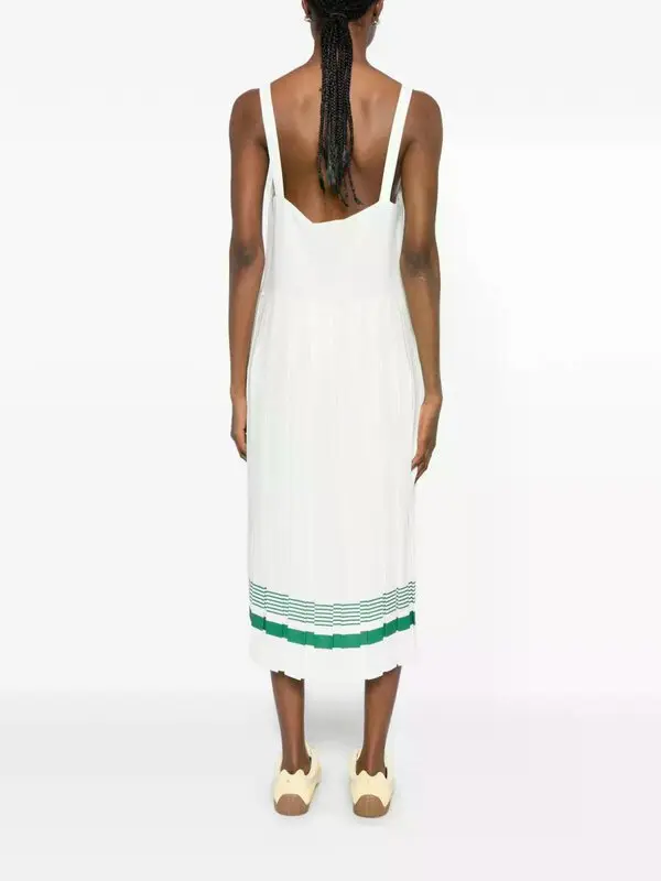 Lacoste Pleated Stripe Mini Dress