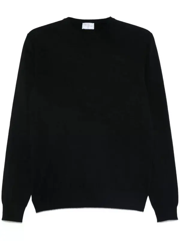 Fedeli Cashmere Crew Neck Sweater - Black