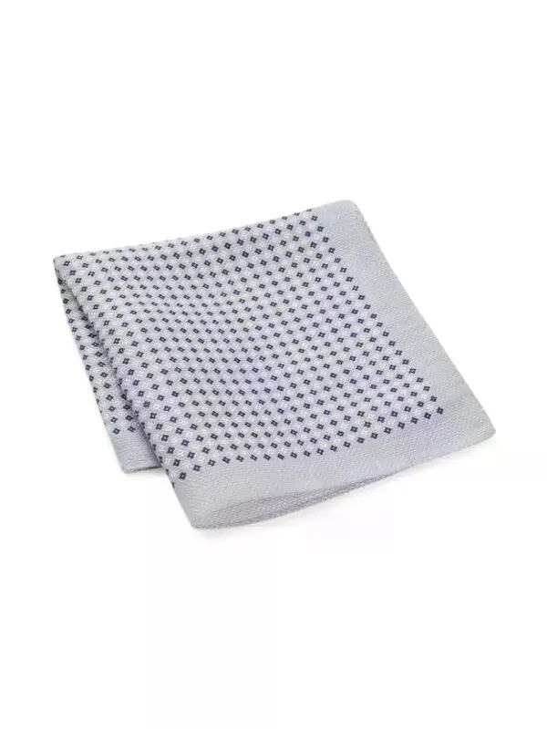 BOSS Dotted Pocket Square - Grey