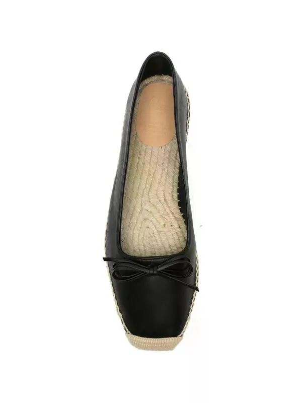 CastaÑer Pax Leather Espadrilles With Bow Detail