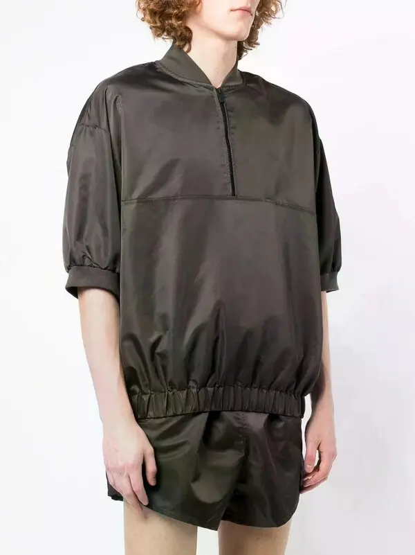 Fear Of God Half-zip Band-collar Sweatshirt - Grey