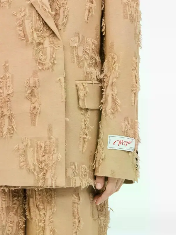 MSGM Raw-cut Double-breasted Blazer