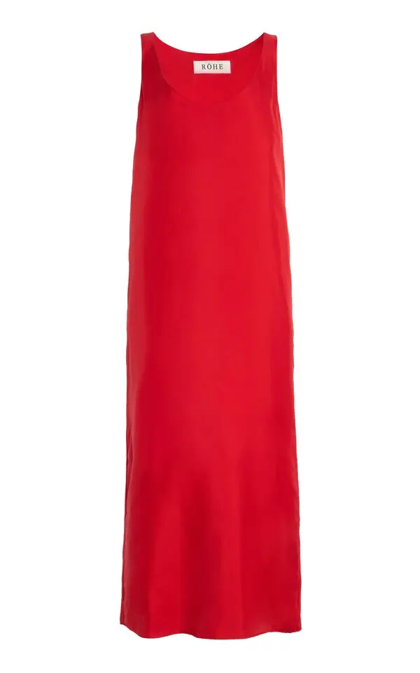 RÓHE Silk Maxi Dress - Red