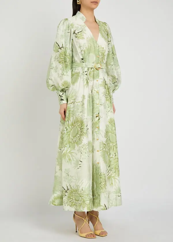 Aje Reflector Floral-print Woven Shirt Dress