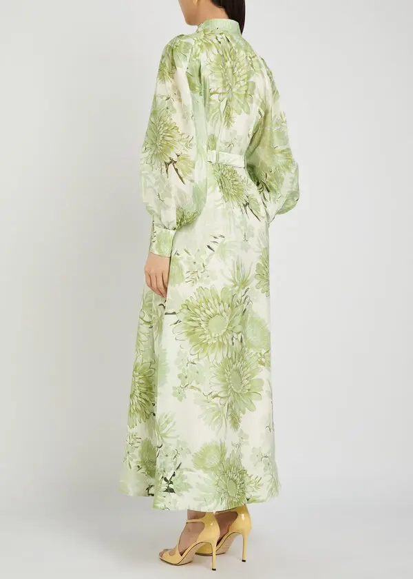 Aje Reflector Floral-print Woven Shirt Dress