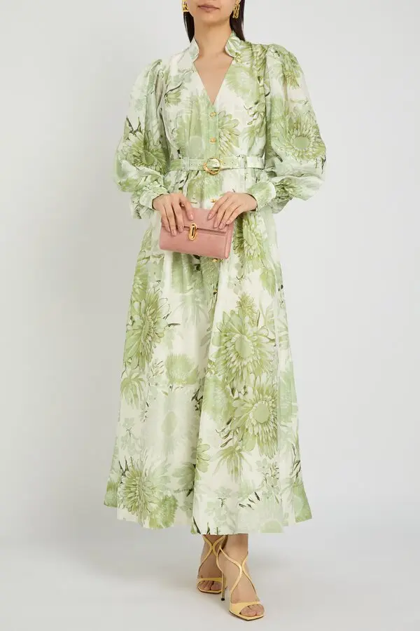 Aje Reflector Floral-print Woven Shirt Dress