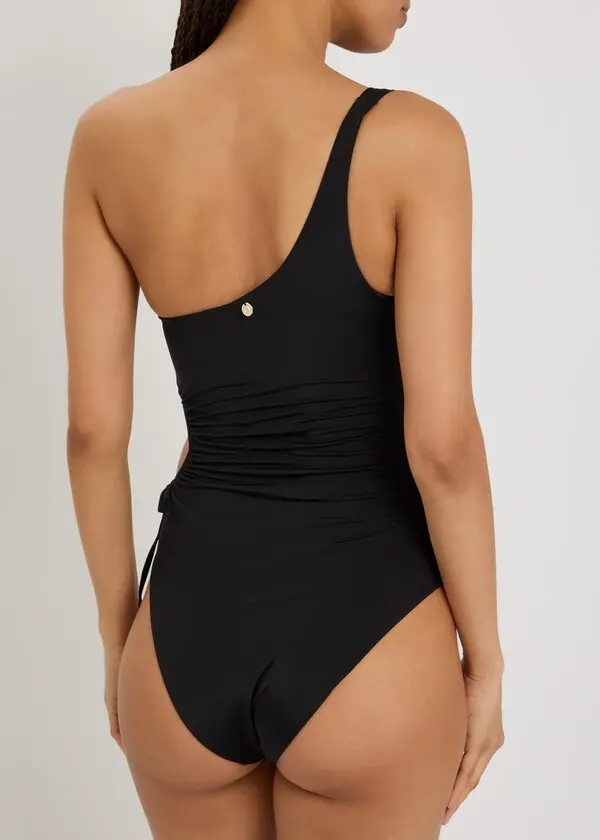 Max Mara One Shoulder Swimsuit - Black