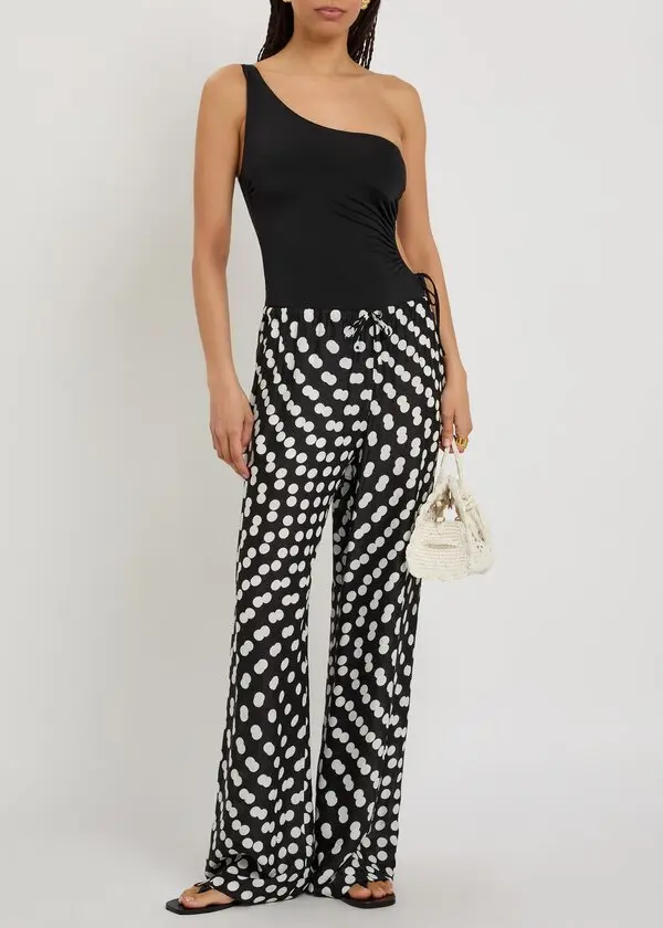 Max Mara One Shoulder Swimsuit - Black