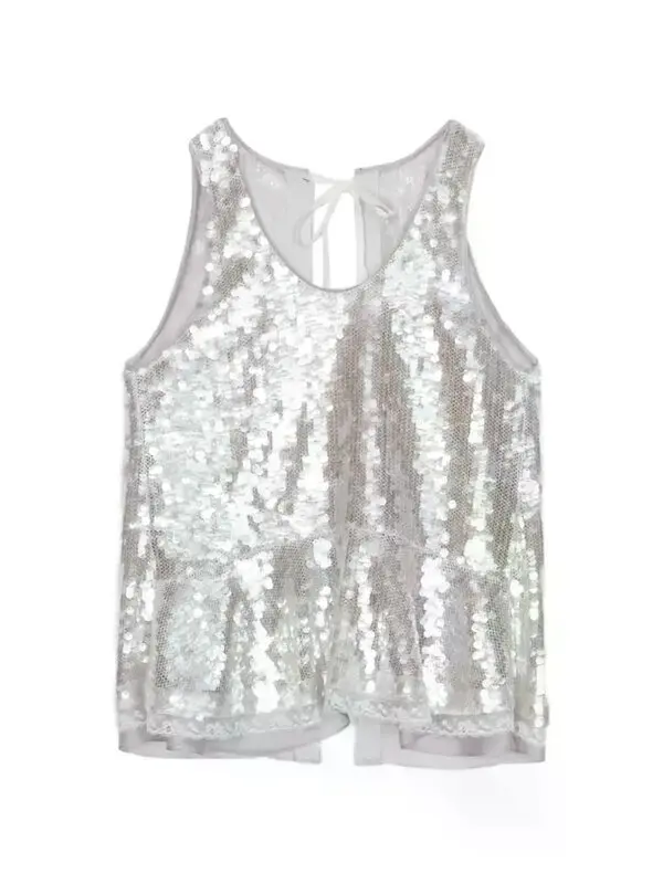 3.1 Phillip Lim Sequin Embellished Ribbon Top