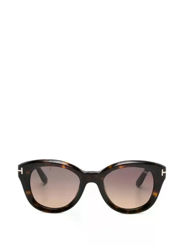 TOM FORD Nika-02 Round-frame Sunglasses - Brown