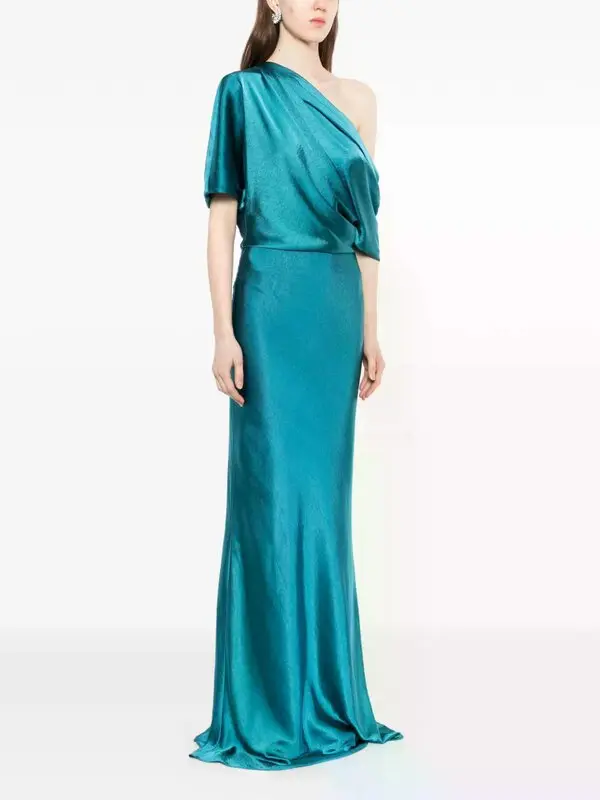 Amsale Off-shoulder Draped Maxi Dress