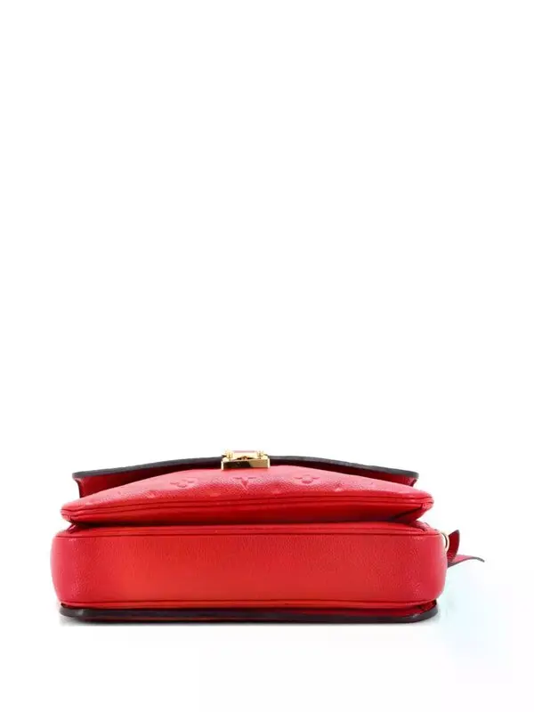 LOUIS VUITTON Monogram Empreinte Leather Pochette Metis Bag - Red