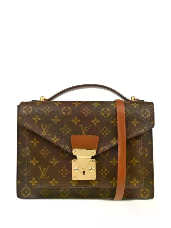 LOUIS VUITTON Monogram Canvas 28 Monceau Shoulder Bag - Brown