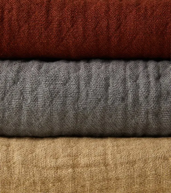 ONCE MILANO Linen Throw - Grey