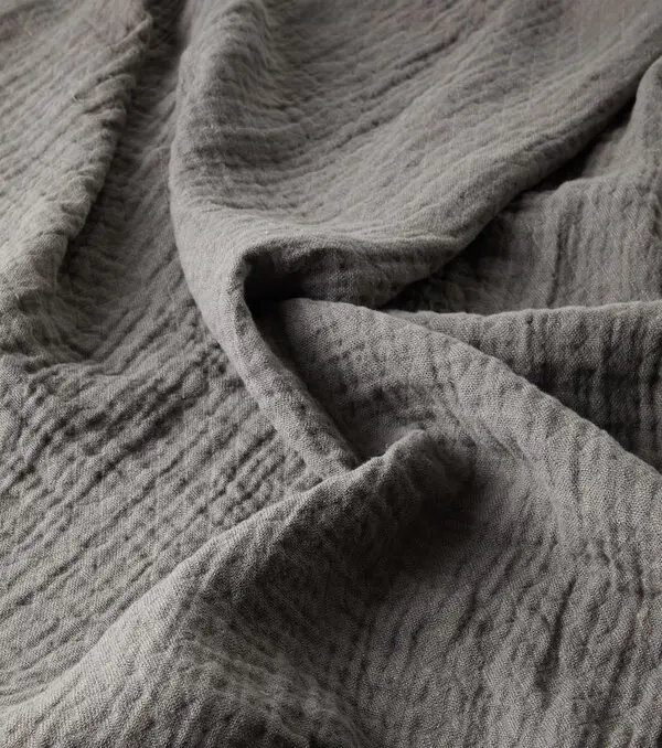 ONCE MILANO Linen Throw - Grey