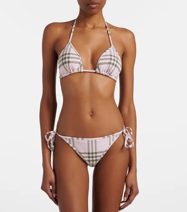 Burberry Checked Bikini Top
