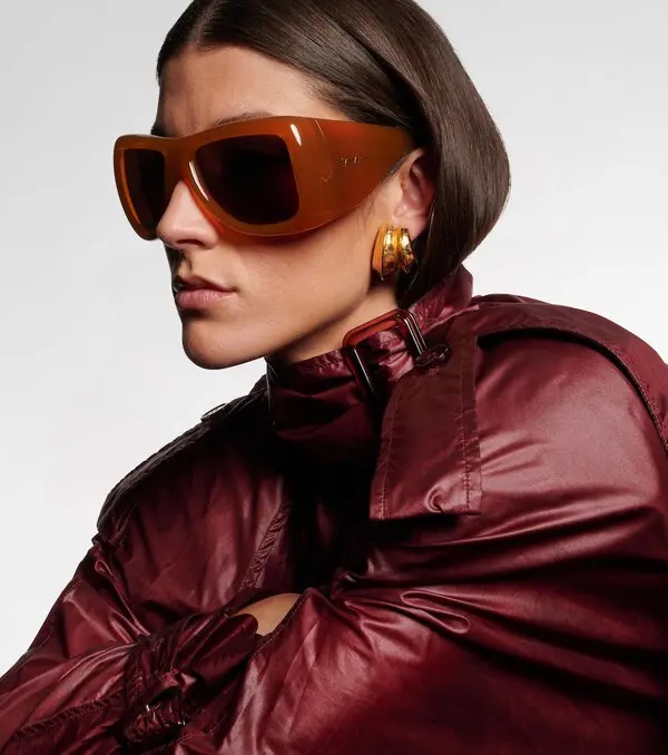 Saint Laurent Oversized Sunglasses - Orange