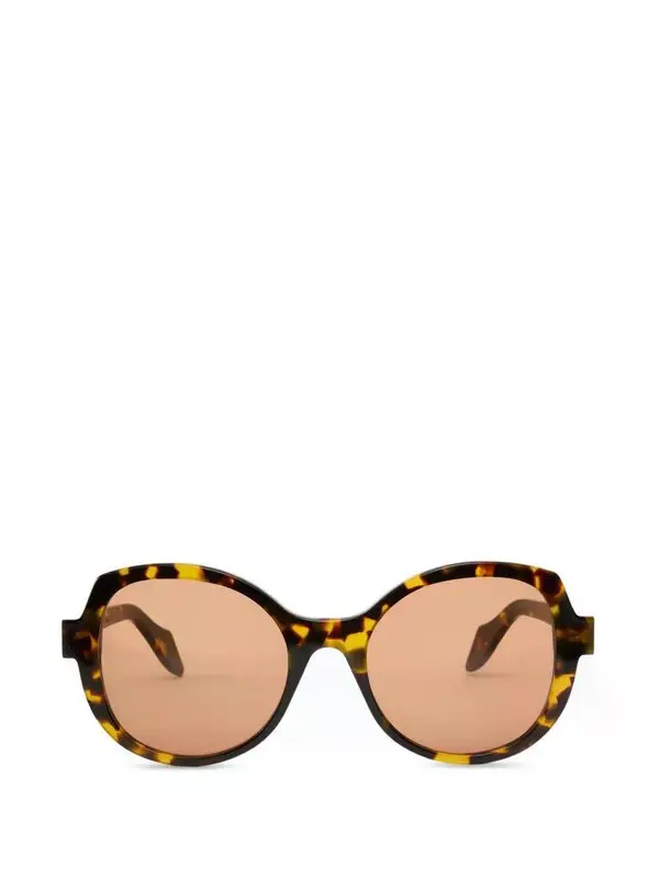 Pinko Tortoiseshell Effect Round Frame Sunglasses - Brown