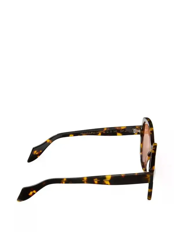 Pinko Tortoiseshell Effect Round Frame Sunglasses
