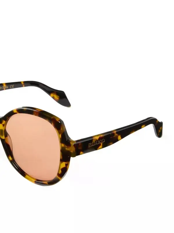 Pinko Tortoiseshell Effect Round Frame Sunglasses