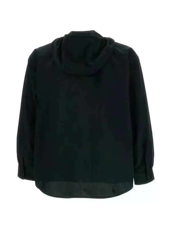 AND WANDER Chest-pocket Hooded Jacket - Black