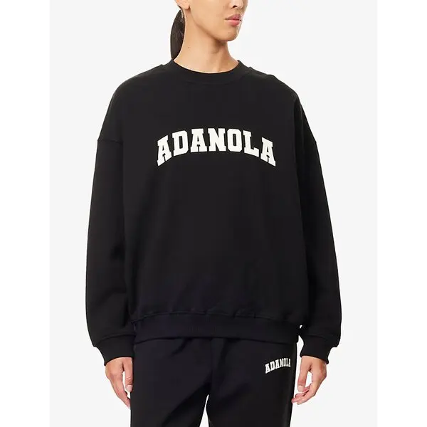 ADANOLA Varsity Oversized Cotton Sweatshirt