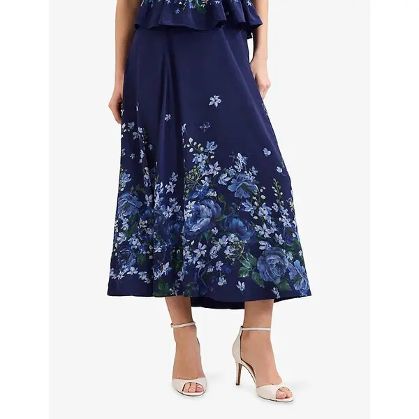 PHASE EIGHT Maeve Floral-print Woven Midi Skirt