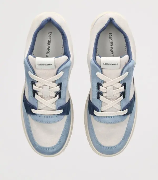 Giorgio Armani Emporio Armani Suede Panelled Sneakers