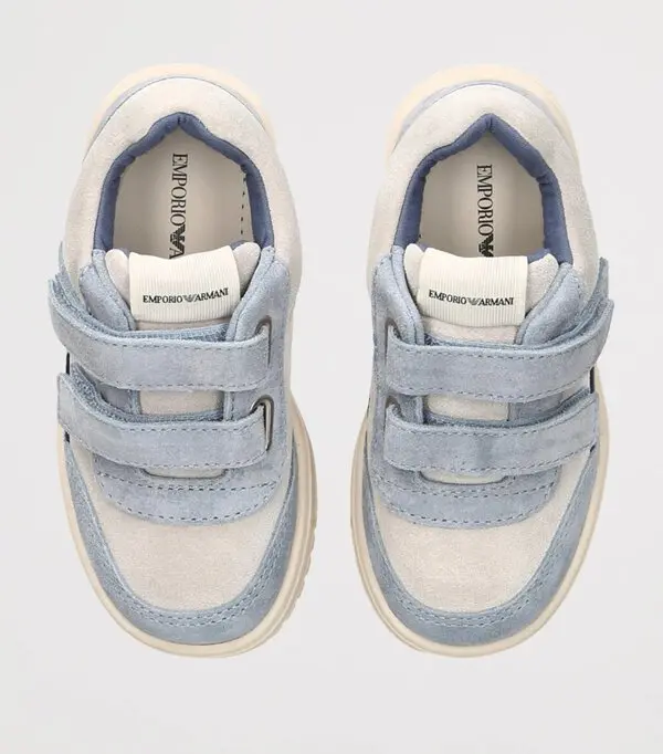Giorgio Armani Suede Velcro City Sneakers