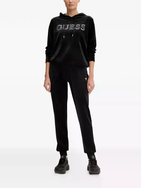 Guess Rhinestone Embellished Hoodie - Black