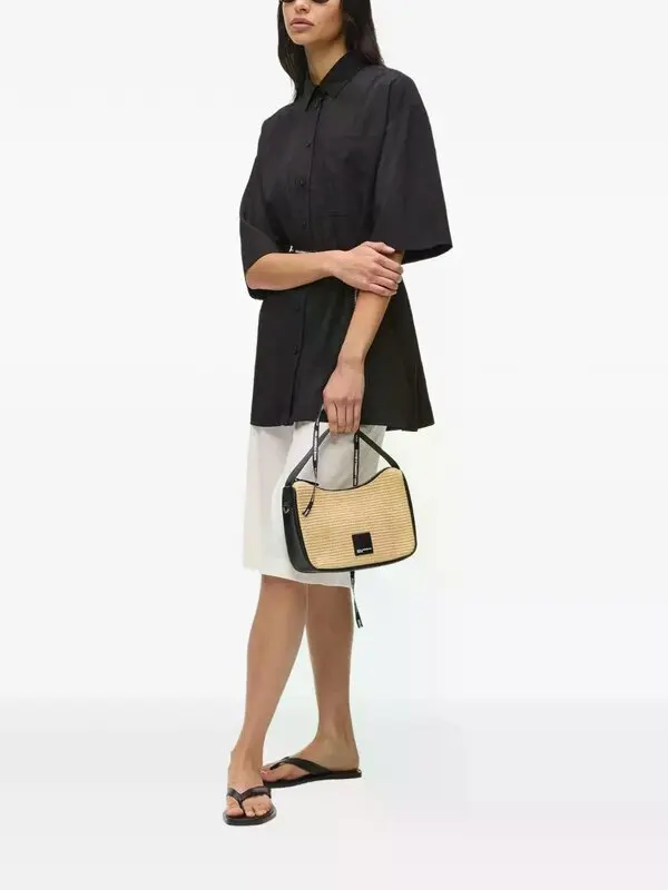 Karl Lagerfeld Woven Satchel Bag - Neutrals