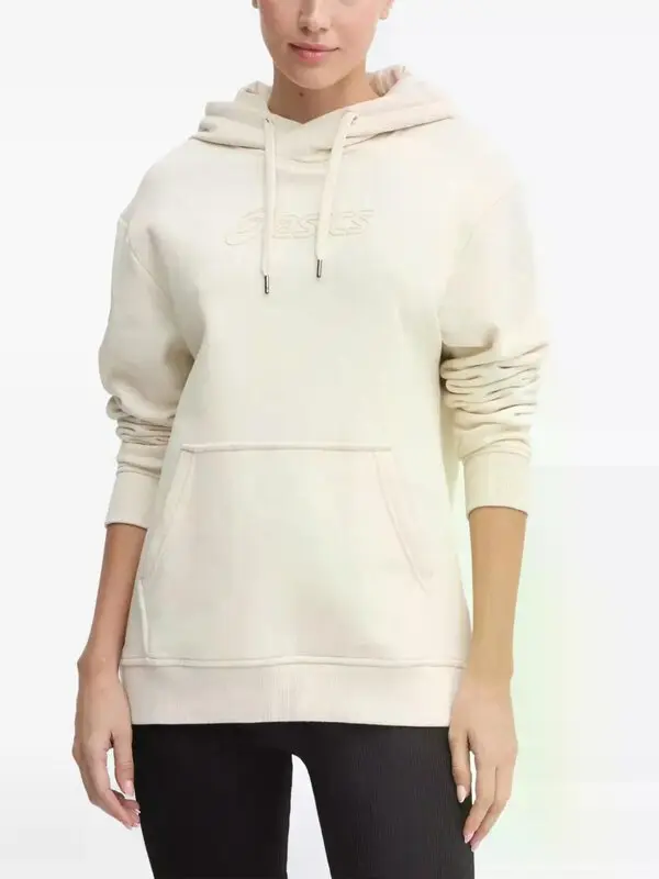Asics Logo Detailed Hoodie - Neutrals