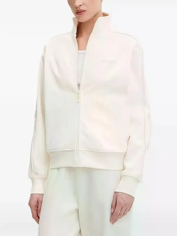 Guess Octavia Logo Zip-up Sweatshirt - Neutrals