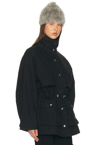 HELSA Garment Washed Utility Jacket - Washed Black