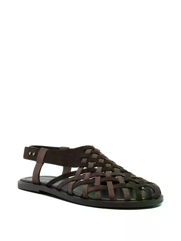 Giorgio Armani Woven Strap Sandals
