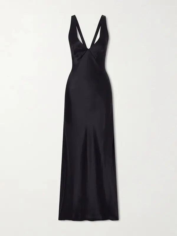 NILI LOTAN Aline Silk-charmeuse Gown