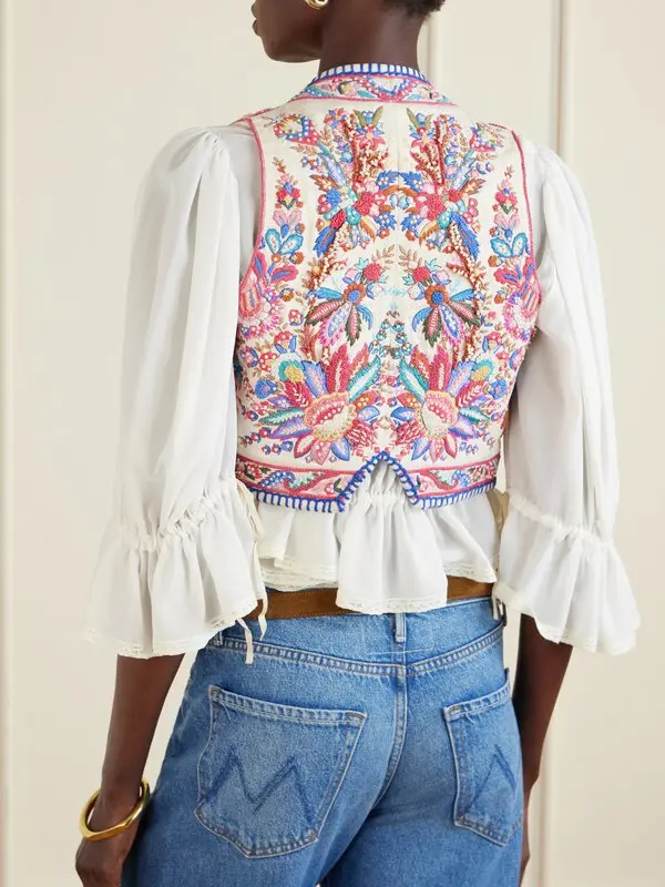 Etro Embroidered Cotton Vest