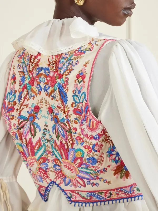 Etro Embroidered Cotton Vest