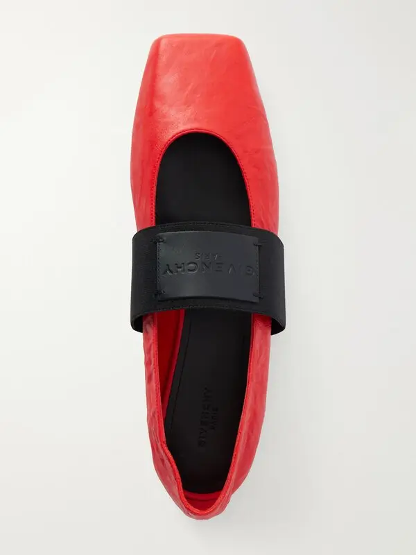 Givenchy Sliced Square' Leather Ballerina Flats