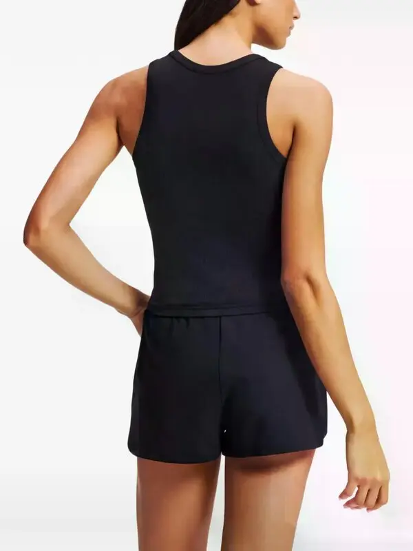 Karl Lagerfeld Embroidered Rib Knit Tank Top