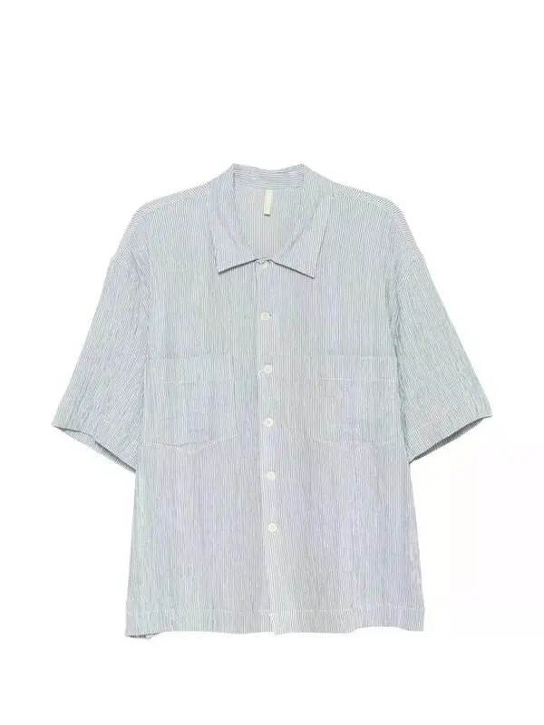 SUNFLOWER Pinstripe Pocket Shirt - Blue