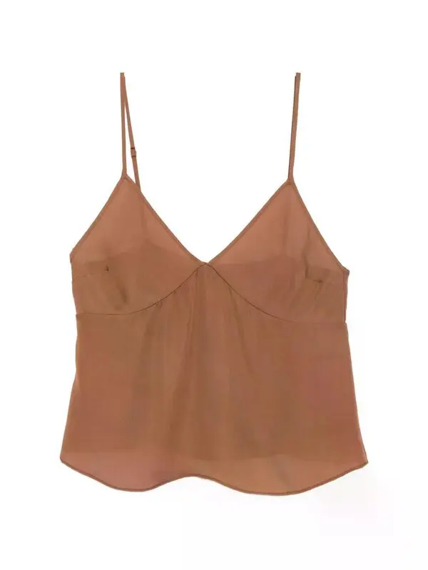 Kiki De Montparnasse La Plage Cami Silk V-neck Camisole