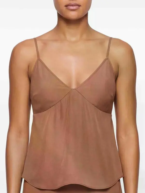 Kiki De Montparnasse La Plage Cami Silk V-neck Camisole