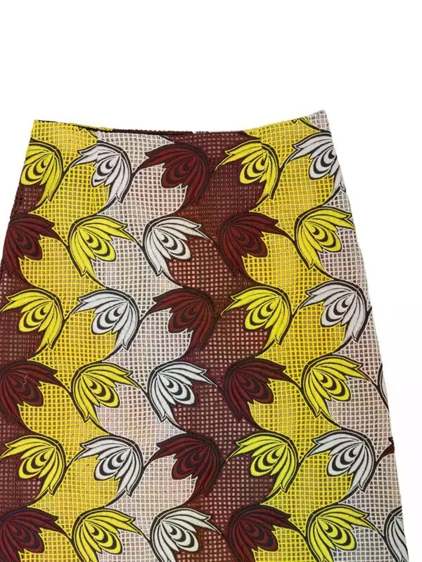 Marni Printed Open-work Skirt