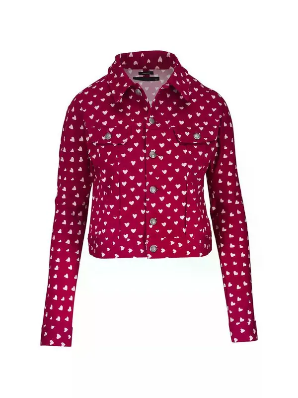 R13 Heart Print Jacket - Red