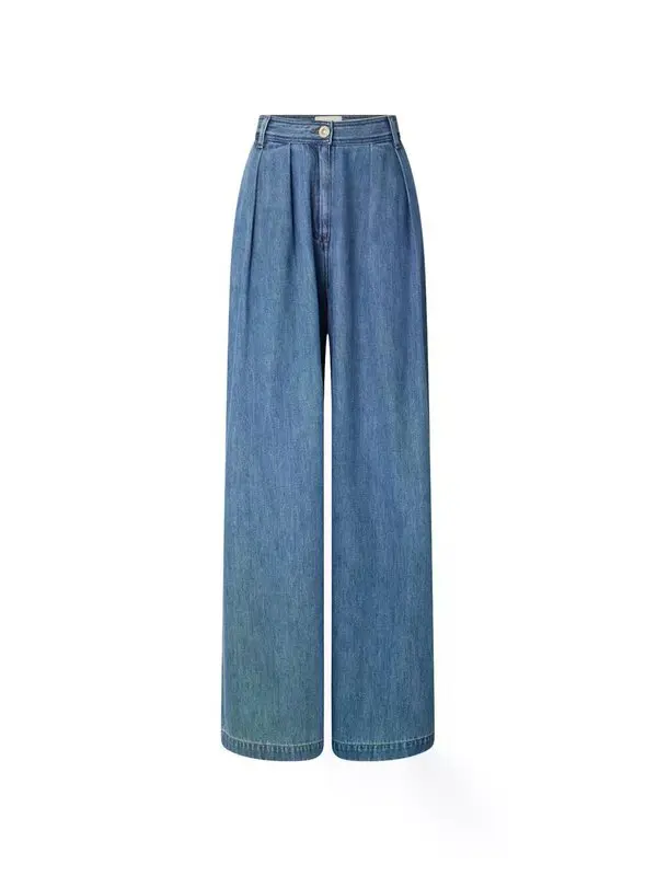SESSUN Diegui Pleated Wide-leg Jeans