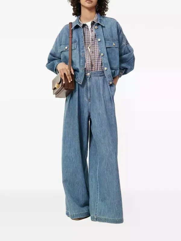 SESSUN Diegui Pleated Wide-leg Jeans