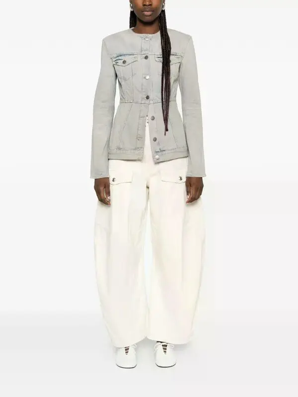 HAIKURE Button-up Denim Jacket - Blue
