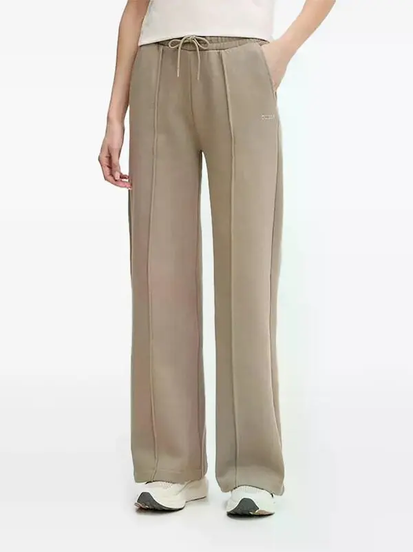 Guess Drawstring Wide-leg Track Pants - Neutrals