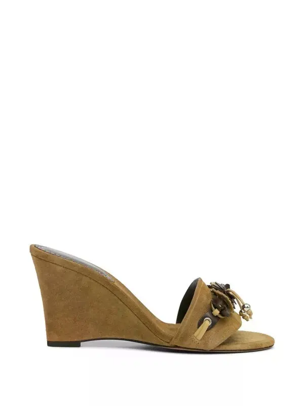Isabel Marant Étoile Anee Decorated-strap Suede Mules - Neutrals